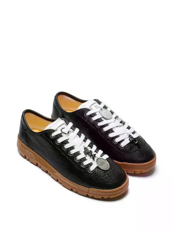 LILI CURIA Textured Lace-up Sneakers