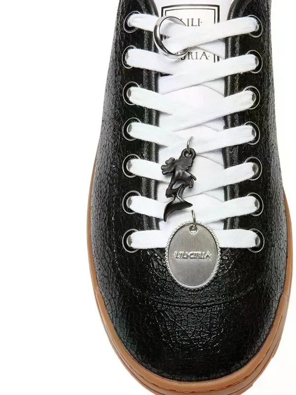 LILI CURIA Textured Lace-up Sneakers