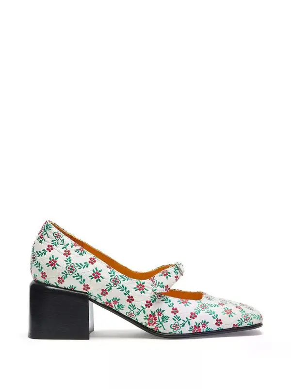 LILI CURIA Ginger Mary Jane Floral Pumps