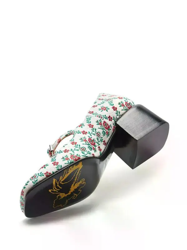LILI CURIA Ginger Mary Jane Floral Pumps