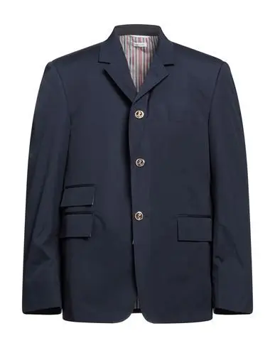 Thom Browne Blazer Size Polyester, Cotton - Navy