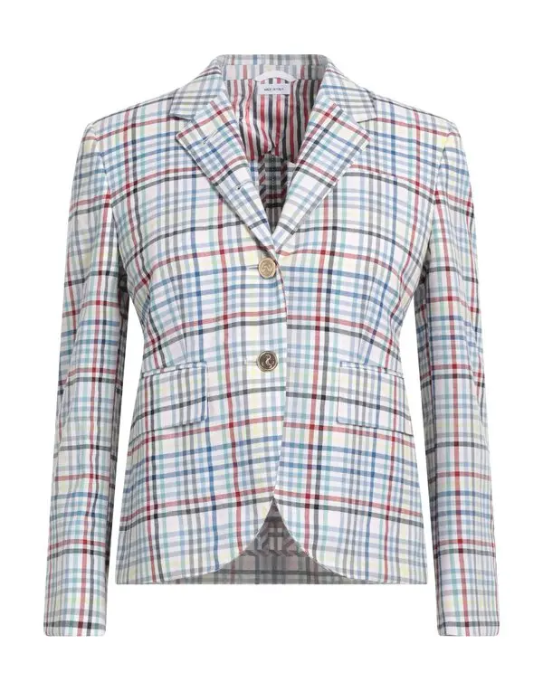 Thom Browne Tartan Wool Blazer - Blue
