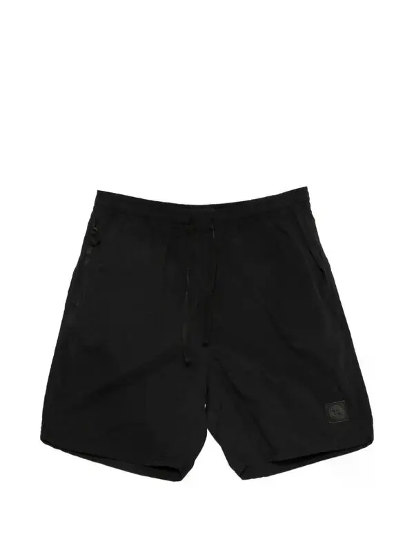 Stone Island Logo Patch Drawstring Shorts - Black