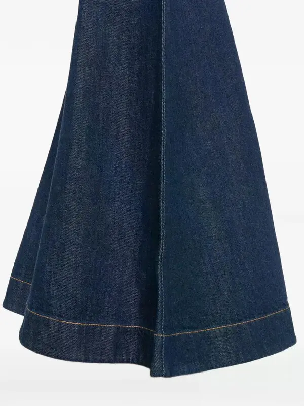 Zimmermann Luna Belted Flare Jeans - Blue