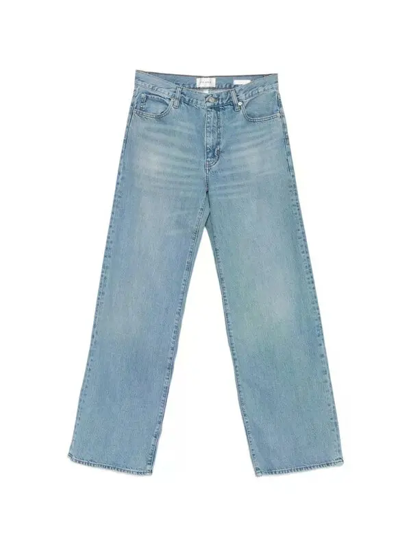 FRAME Off Duty Stroll Denim Straight Jeans - Blue