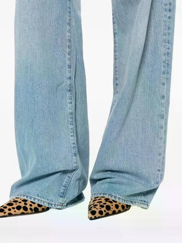 FRAME Off Duty Stroll Denim Straight Jeans - Blue