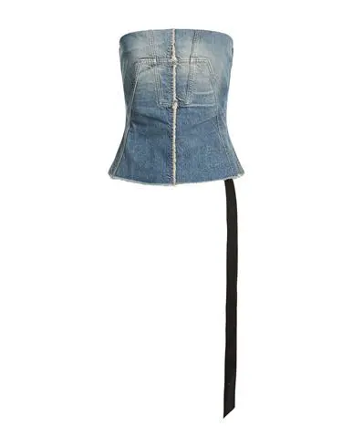 Rick Owens Denim Corset Top - Blue