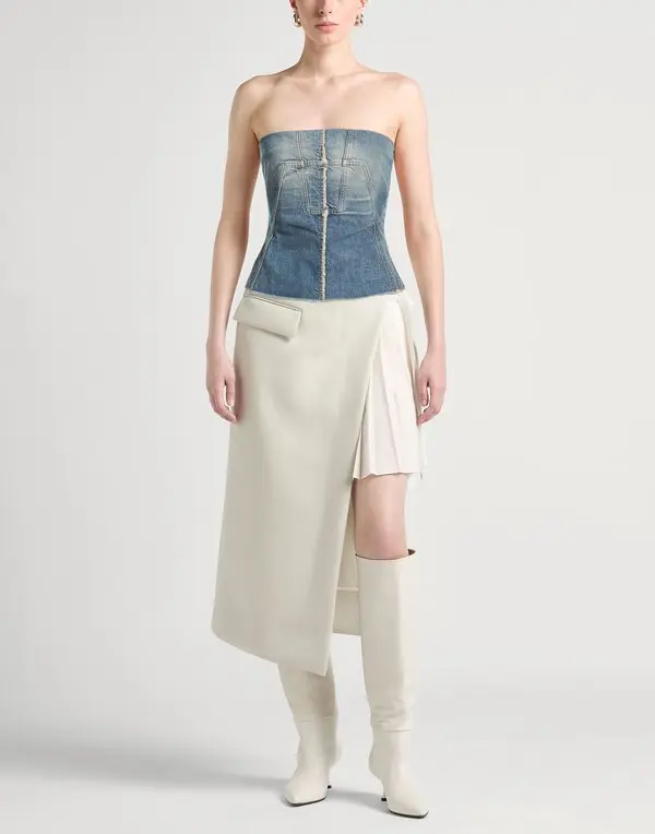 Rick Owens Denim Corset Top - Blue
