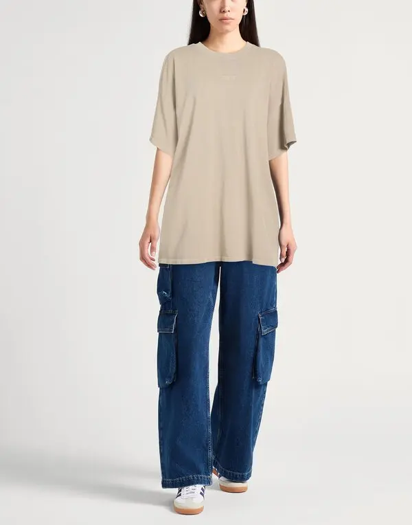 GESTUZ Cotton Jersey T-shirt - Beige