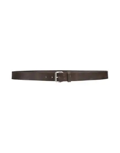 Armani Exchange Leather Belt With Logo Buckle - Brown