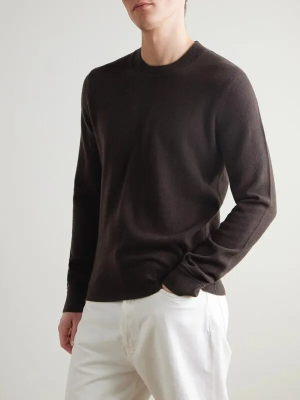 Mr P. Curtis Cashmere Sweater - Brown