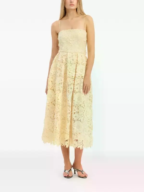 ROTATE BY BIRGER CHRISTENSEN Lace Midi Dress