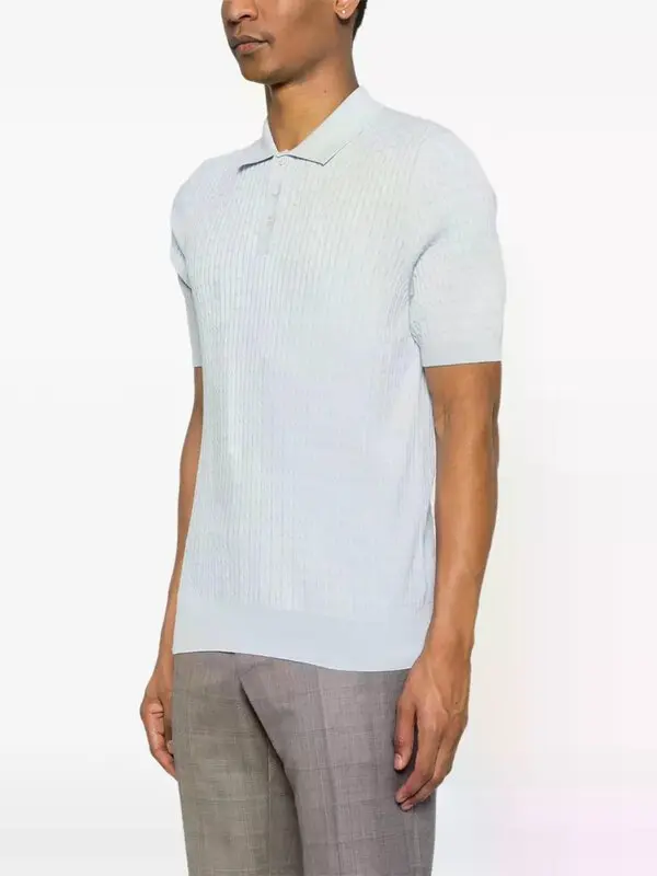 Tagliatore Textured Short-sleeve Polo Shirt