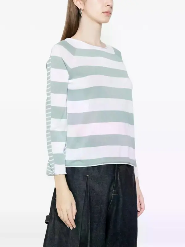 AROVESCIO Striped-pattern T-shirt