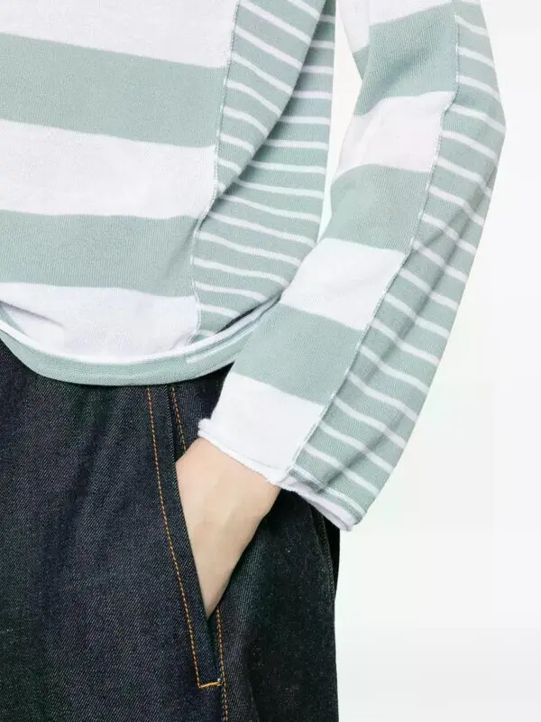 AROVESCIO Striped-pattern T-shirt