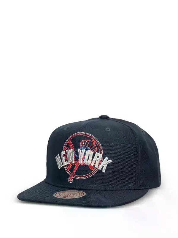 Mitchell & Ness Mlb Yankees Embroidered Baseball Cap - Blue