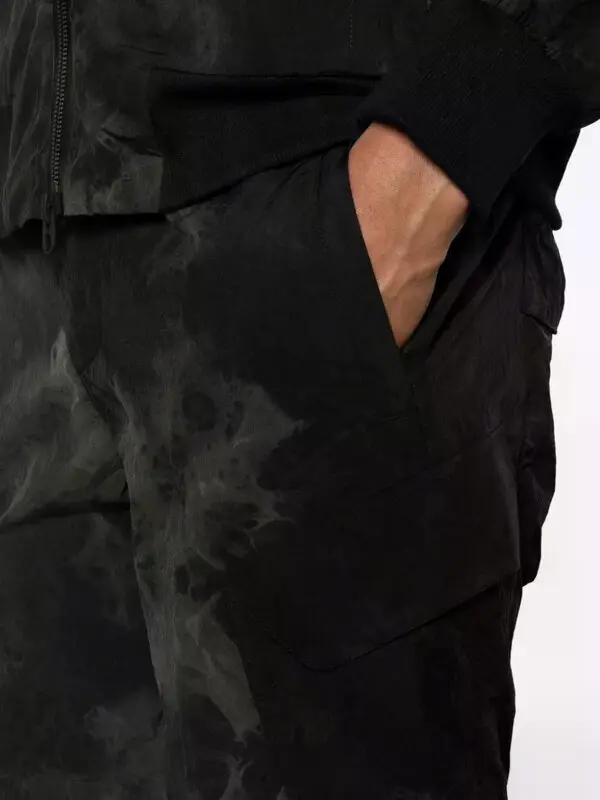 JG1 Tie-dye Cargo Shorts - Black