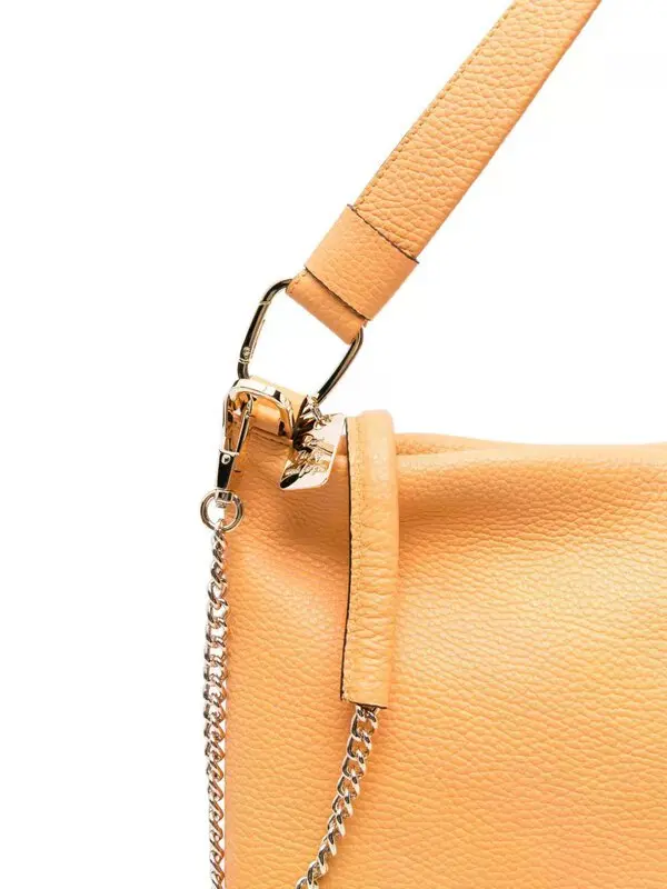CROMIA Leather Shoulder Bag With Chain Detail - Orange