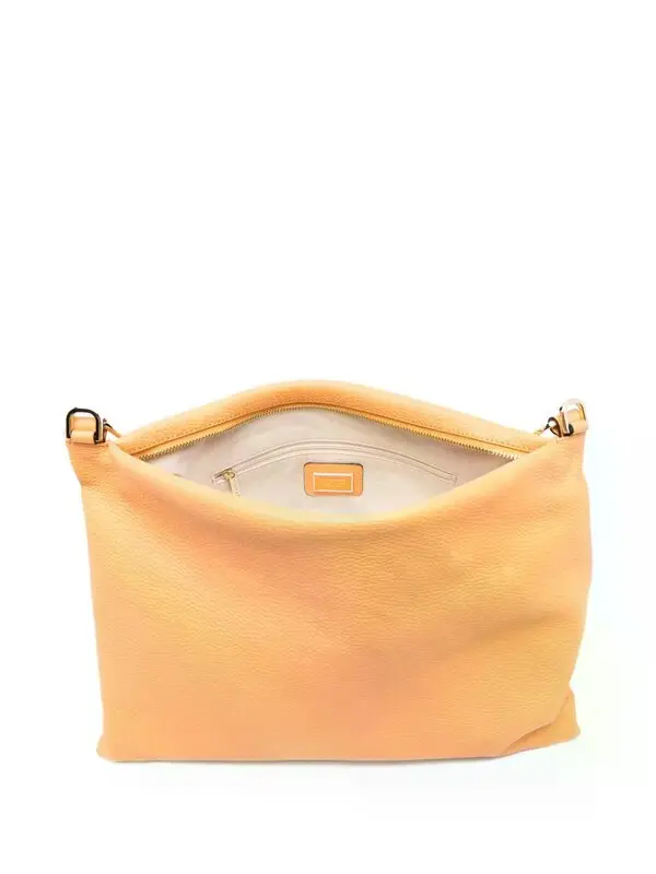 CROMIA Leather Shoulder Bag With Chain Detail - Orange
