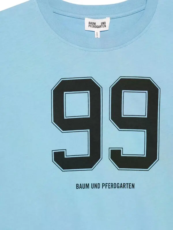 Baum Und Pferdgarten Graphic T-shirt - Blue