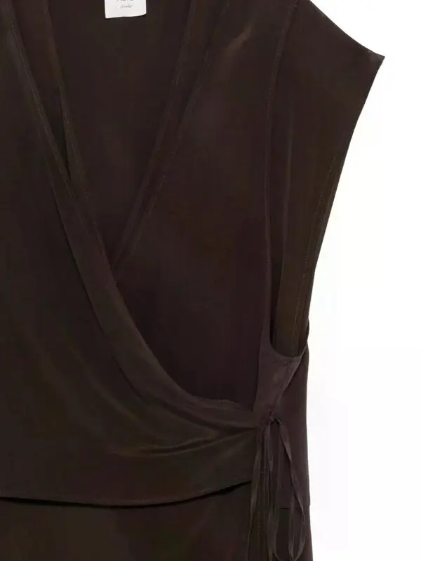 ALYSI V-neck Midi Dress - Brown