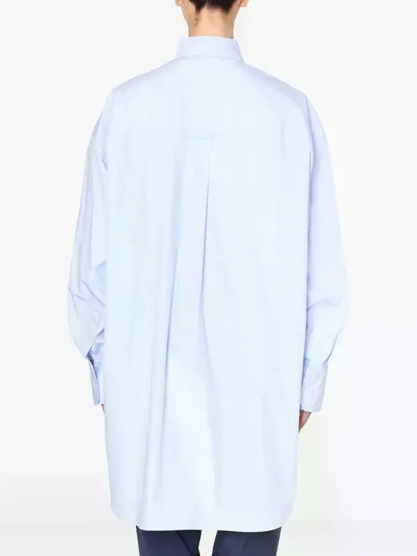 Kolor Panelled Mixed-media Shirt - Blue