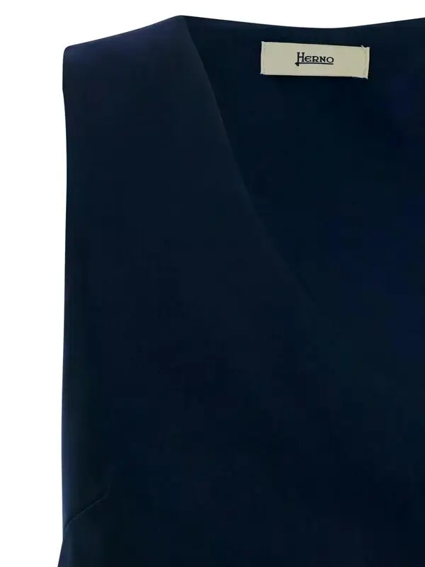 Herno V-neck Sleeveless Top - Blue