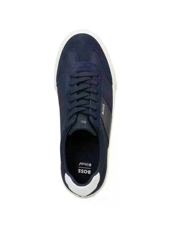 BOSS Low-top Trainers With Suede Trims - Blue