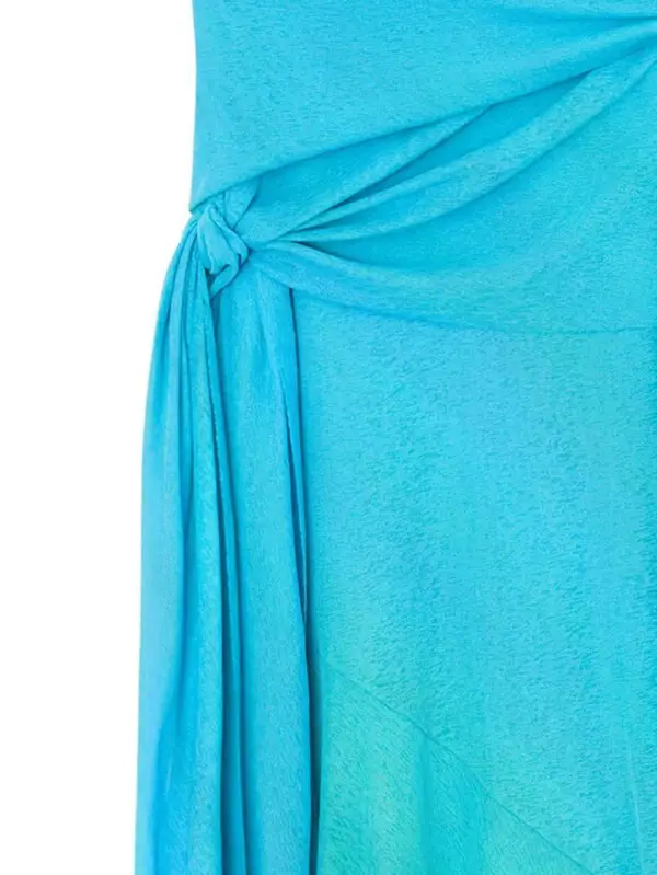 GANNI Knot Sleeveless Midi Dress - Blue