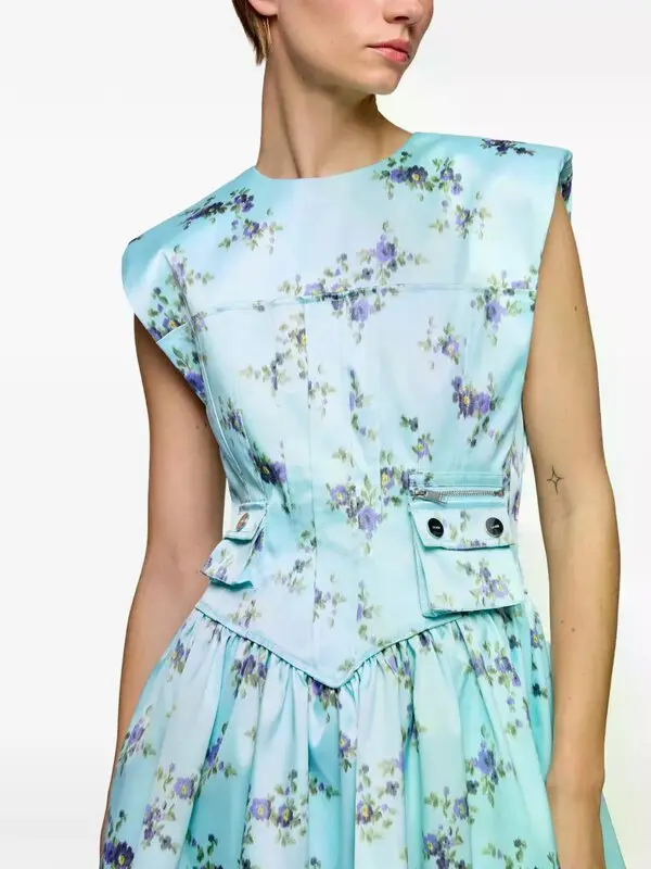 GANNI Floral-print Mini Dress