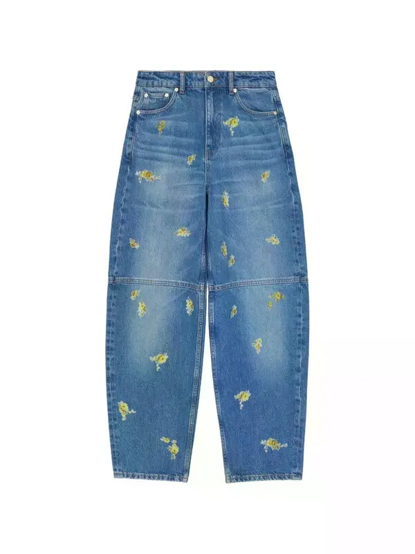 GANNI Stary Paneled Jeans - Blue