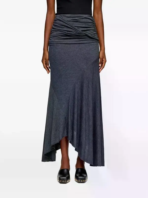 GANNI Draped Maxi Skirt - Grey