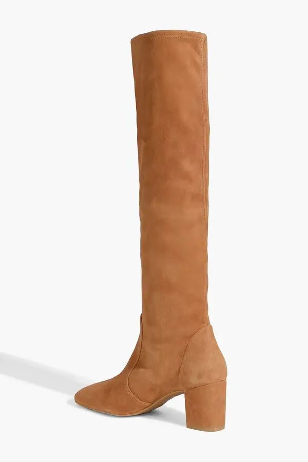 STUART WEITZMAN Yuliana Suede Knee-high Boots - Camel