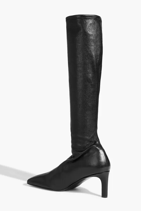 JIL SANDER Leather Knee Boots