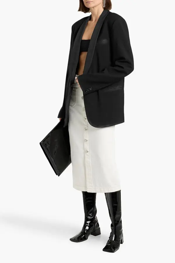 MAISON MARGIELA Wool-crepe Blazer - Black