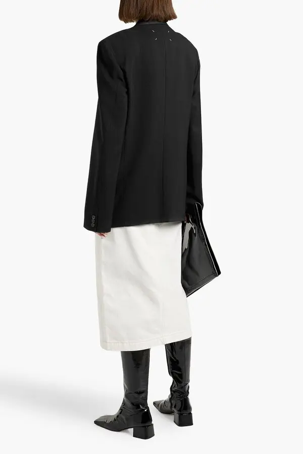 MAISON MARGIELA Wool-crepe Blazer - Black