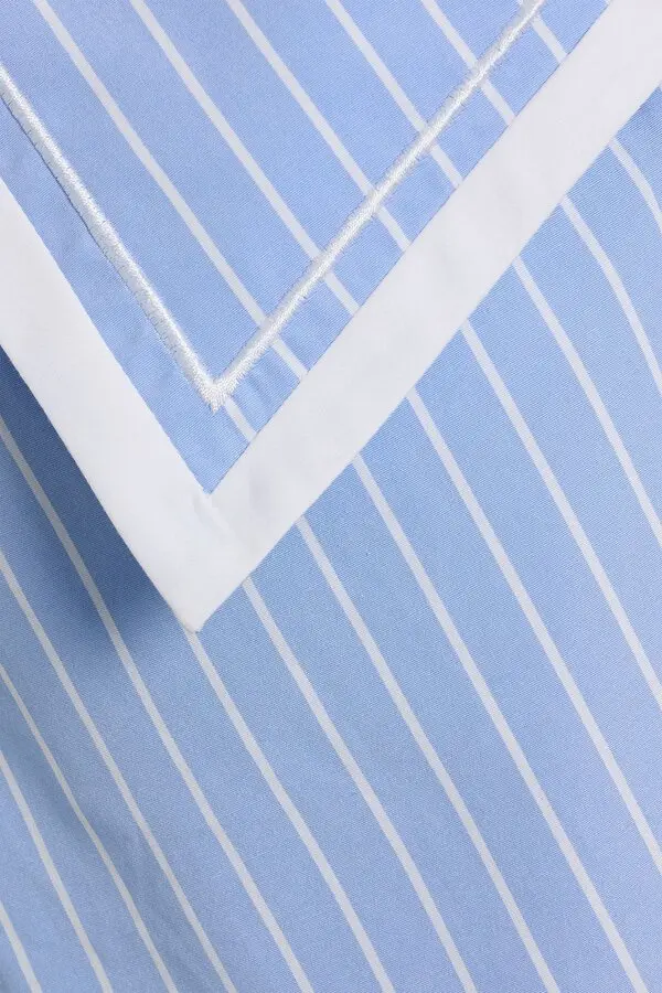 FRAME The Stripe Sailor Cotton-poplin Blouse