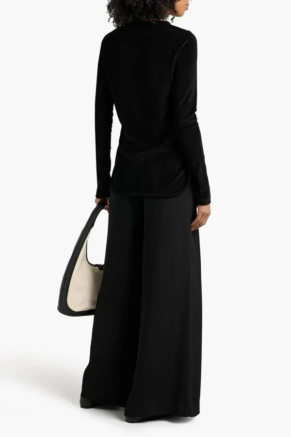 JIL SANDER Cotton-blend Velour Top