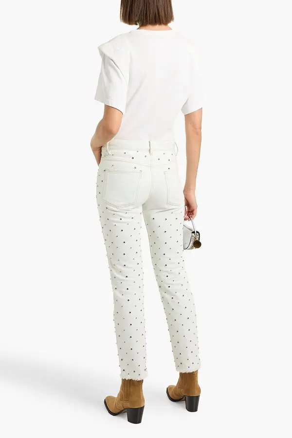 Isabel Marant Étoile Ulano Crystal-embellished Straight-leg Jeans