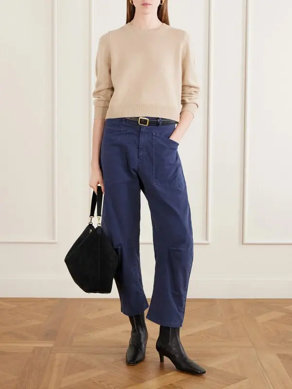 NILI LOTAN Venus Cropped Cashmere Sweater