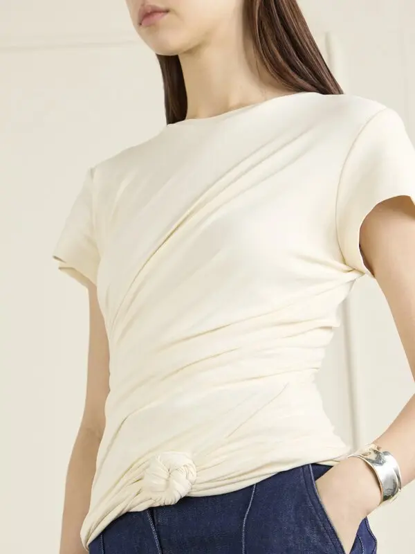 Magda Butrym Gathered Jersey T-shirt