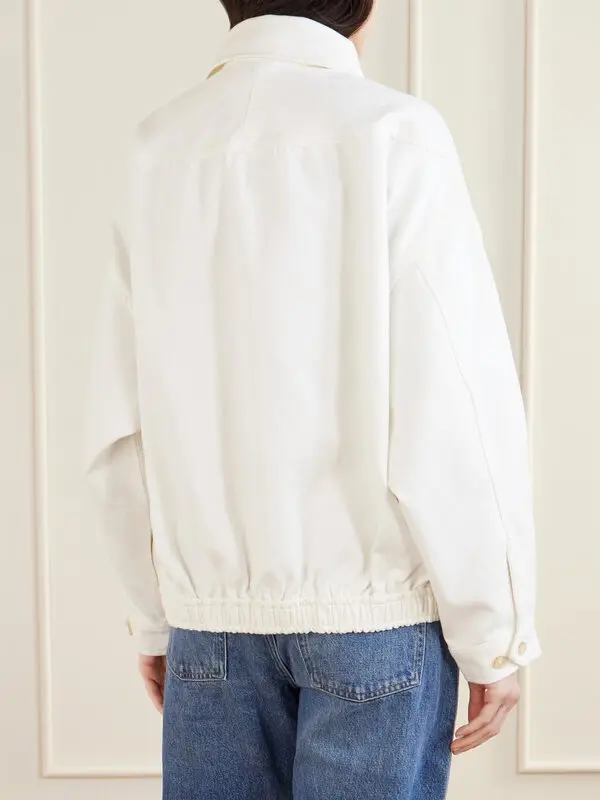 Polo Ralph Lauren Logo-embroidered Cotton Bomber Jacket - Neutrals
