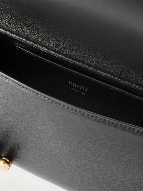 Khaite Embellished Textured-leather Clutch