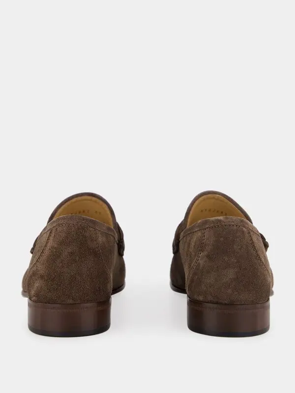 Valentino Garavani Vlogo Suede Loafers - Brown