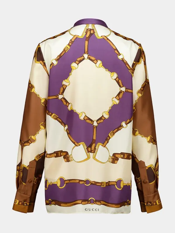 Gucci Printed Silk Twill Shirt