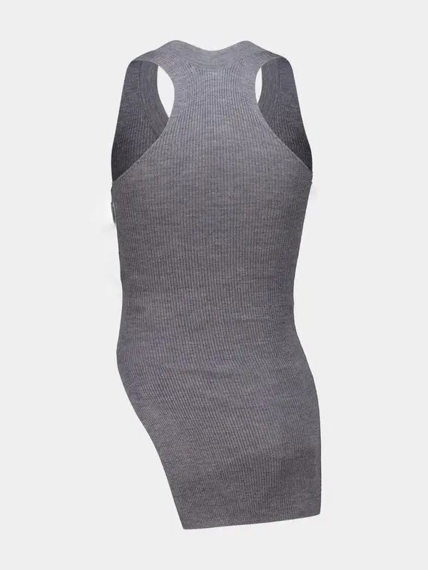 Stella McCartney Melange Lightweight Wool Round Neck Top