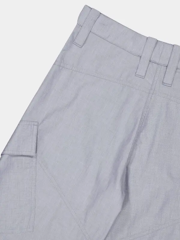 Stella McCartney Layered Chambray Cargo Trousers - Blue