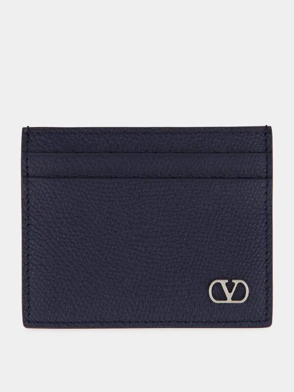 Valentino Garavani Marine Vlogo Card Holder - Blue