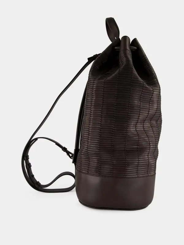 FERRAGAMO Sailor Leather Backpack - Black