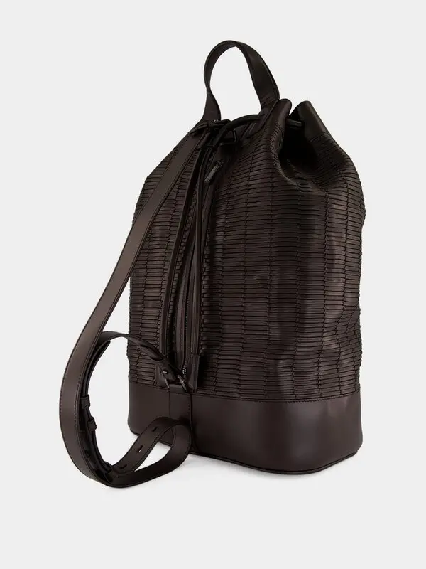 FERRAGAMO Sailor Leather Backpack - Black